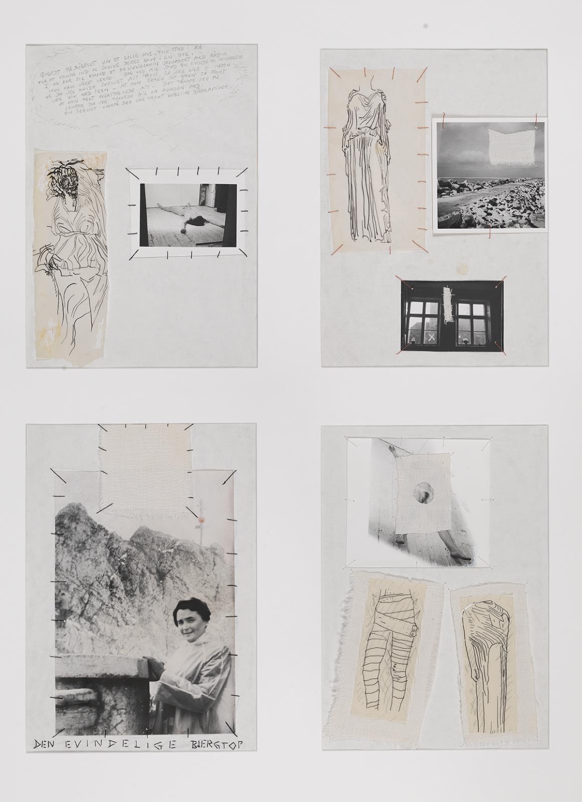 Fire forlæg til billedromanen "Jeg har ikke lukket et øje", 1978, Jytte ...