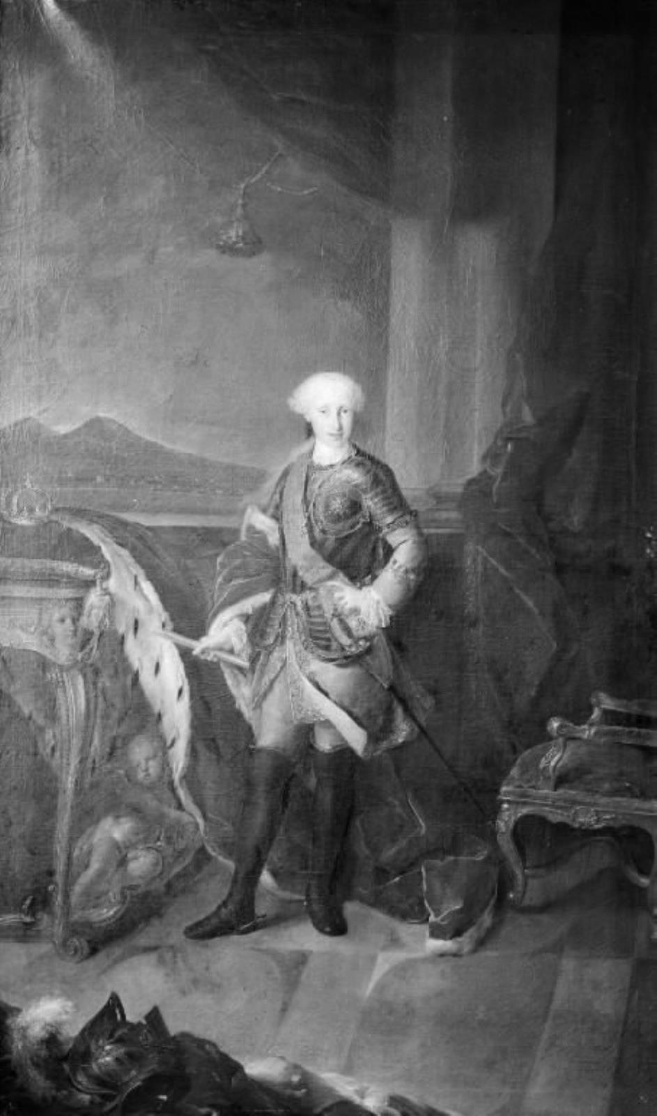 Portræt af kong Ferdinand IV af Begge Sicilierne, 1766, Liano ...