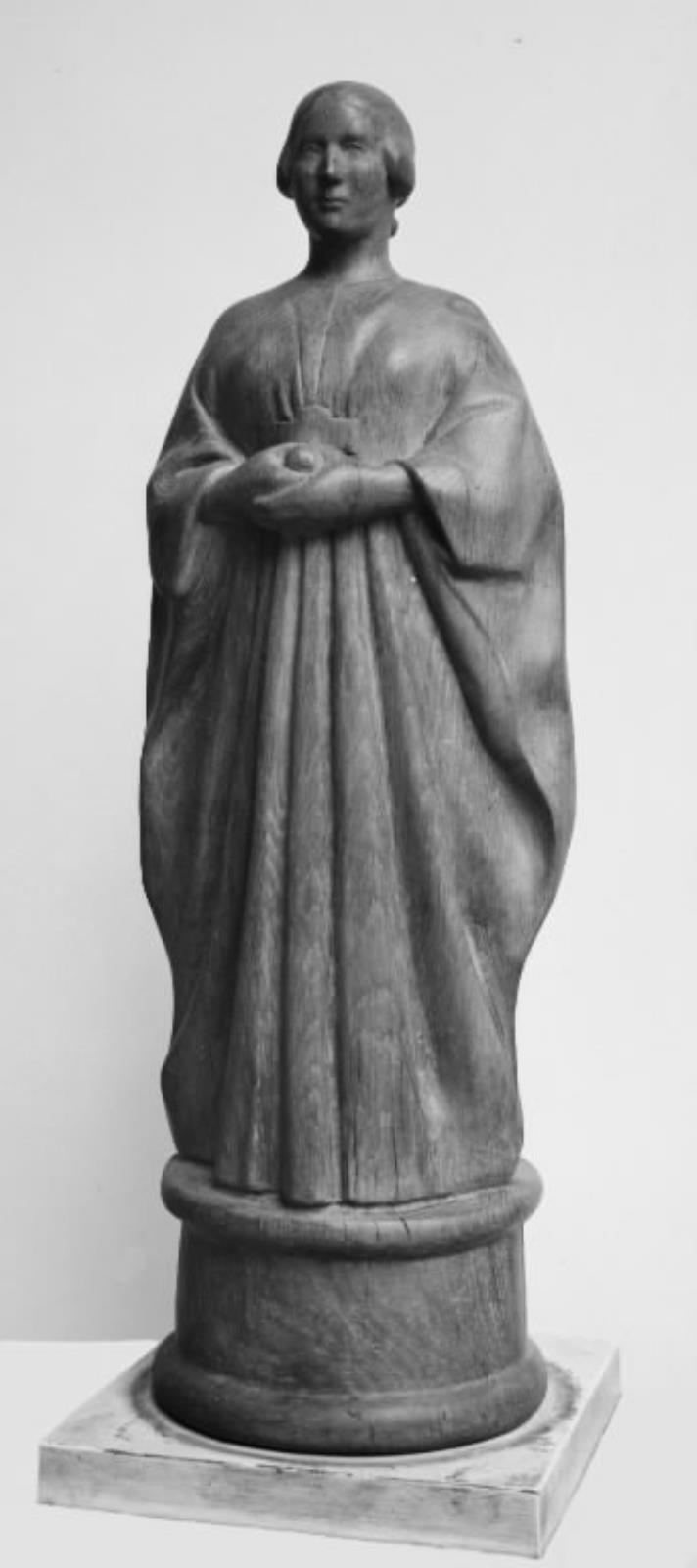 Draperet kvinde, stående. Lone Rathsack, f. Andersen, 1919, Svend ...