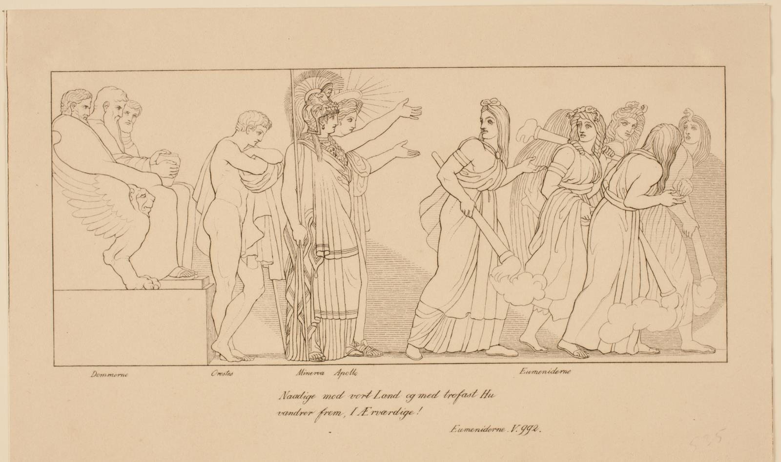 Illustration til Aischylos, 1843, Erling Eckersberg, John Flaxman | SMK ...